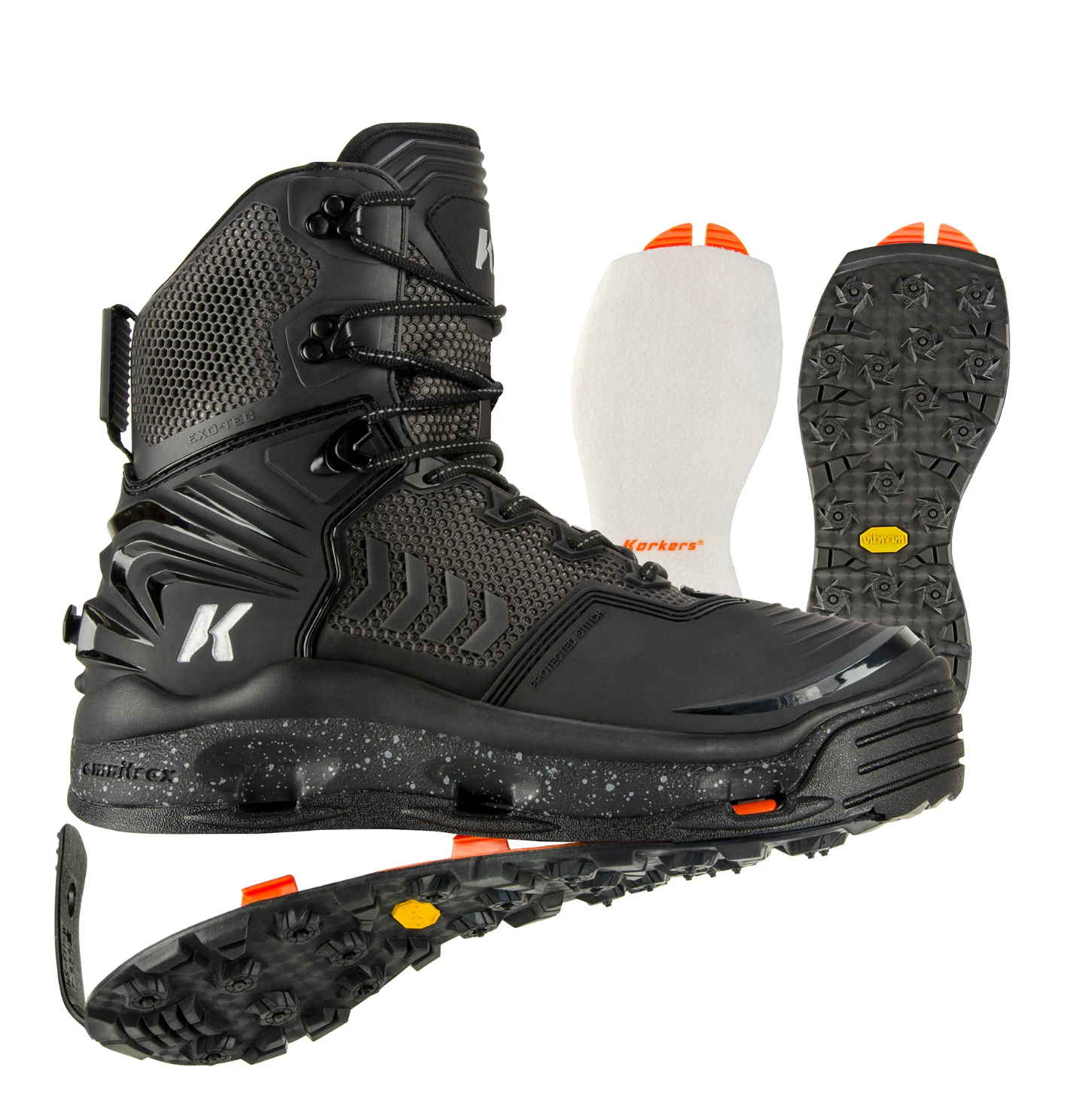 Korkers River Ops Wading Boots | OmniTrax Interchangeable Soles ...